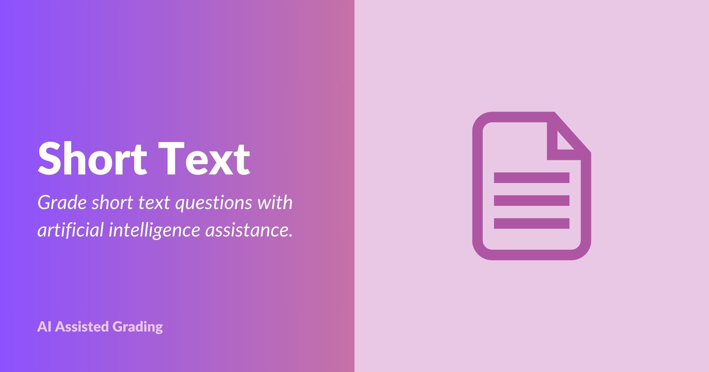 AI Short Text Grading | Graide - AI enhanced assessment & feedback